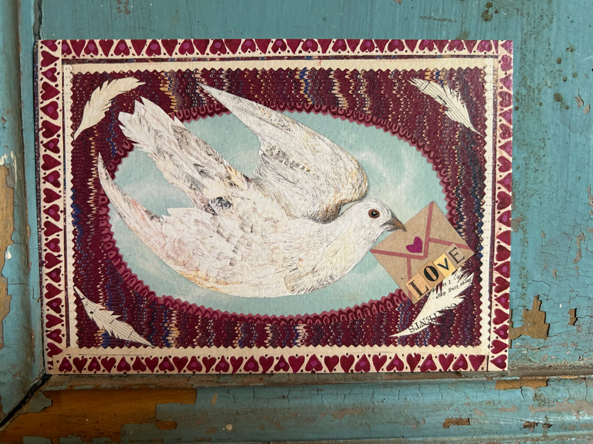 A5 Valentine Dove- Blank Greeting card. – Clare O’Neill Artworks