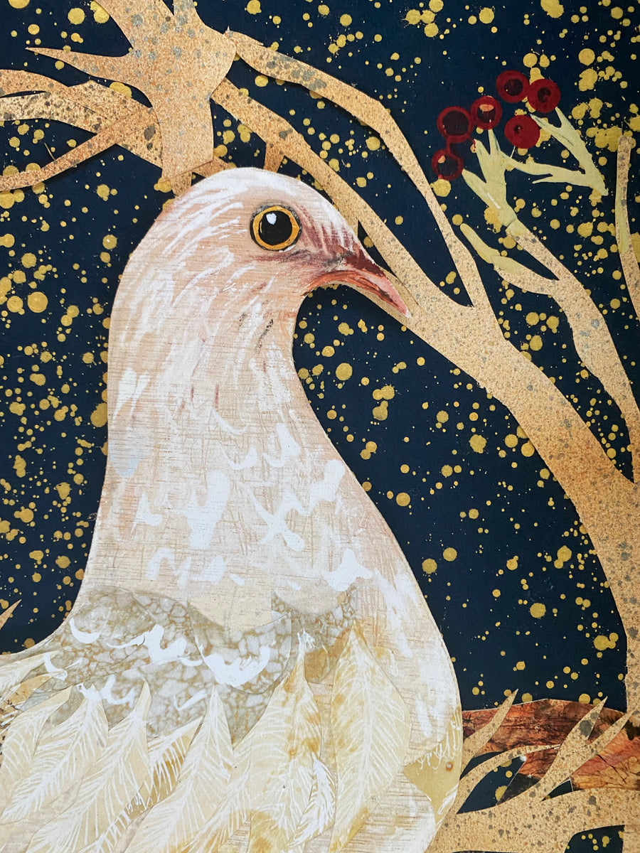 A3 Winter Dove art print – Clare O’Neill Artworks